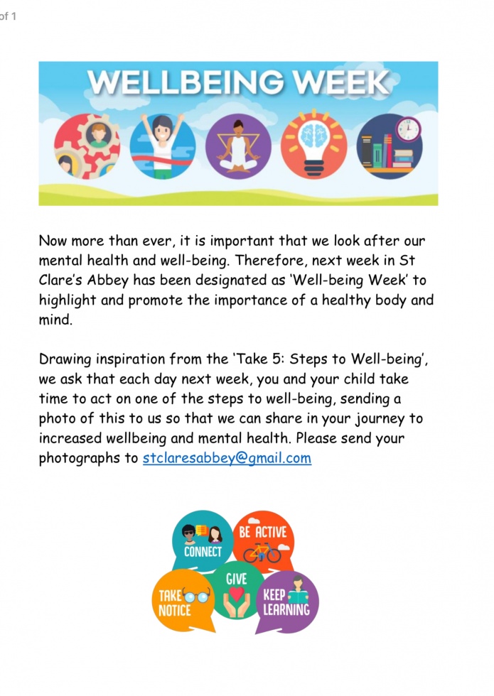 Please Participate in Well-being Week